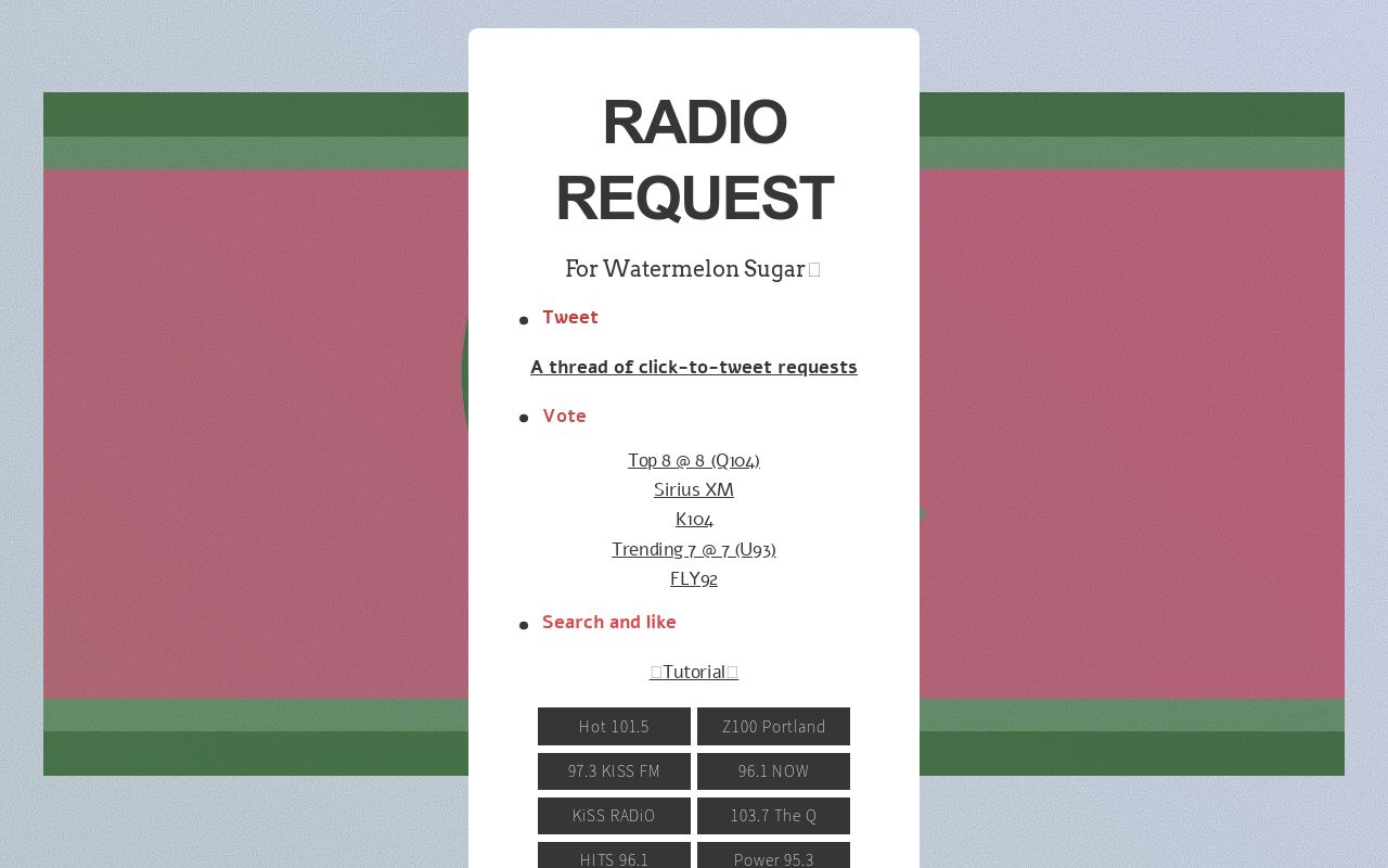 Radio Request for WS